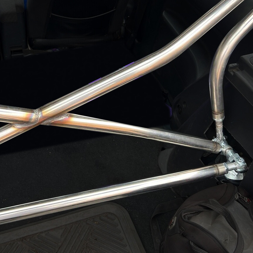 Rear Cross Strut Bar Stainless Steel Fits 96-00 Honda Civic EK9 3 Doors ...