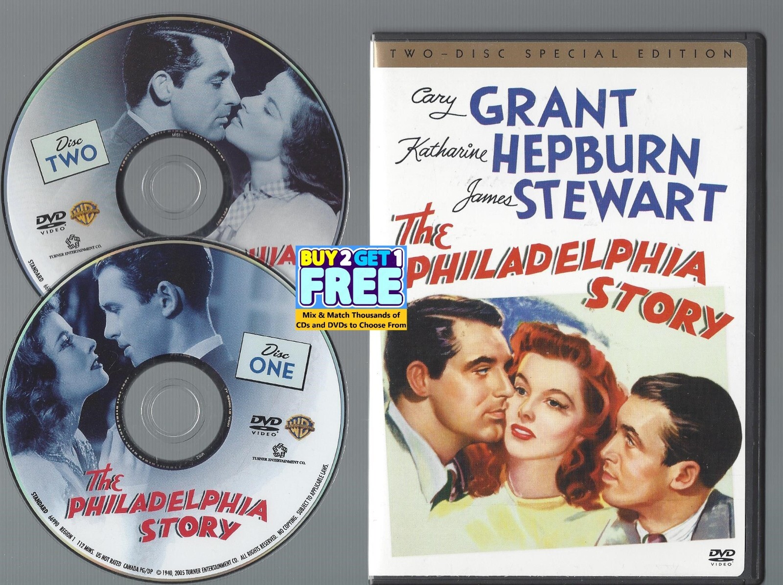 The Philadelphia Story (DVD, 2-Disc Set, Special Edition) Disc & Cover ...