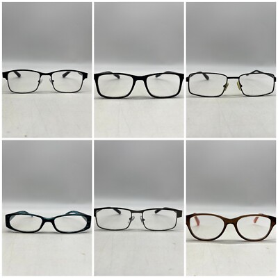 Lot of 6 pcs – Eyeglass Frames Various Styles: Integrated Spring Hinges ...