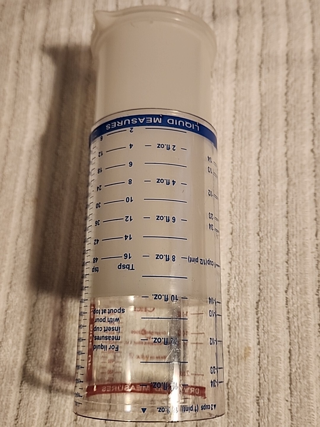 PAMPERED CHEF Slide Adjustable Wet / Dry MEASURING CUP 2 Cup Push Tube ...