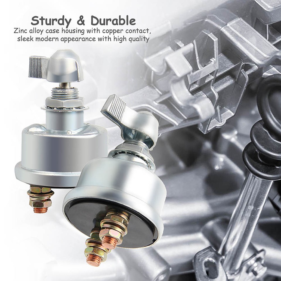 12 V Master Battery Disconnect Switch 2 post SPST Kill Cut-Off Nascar ...