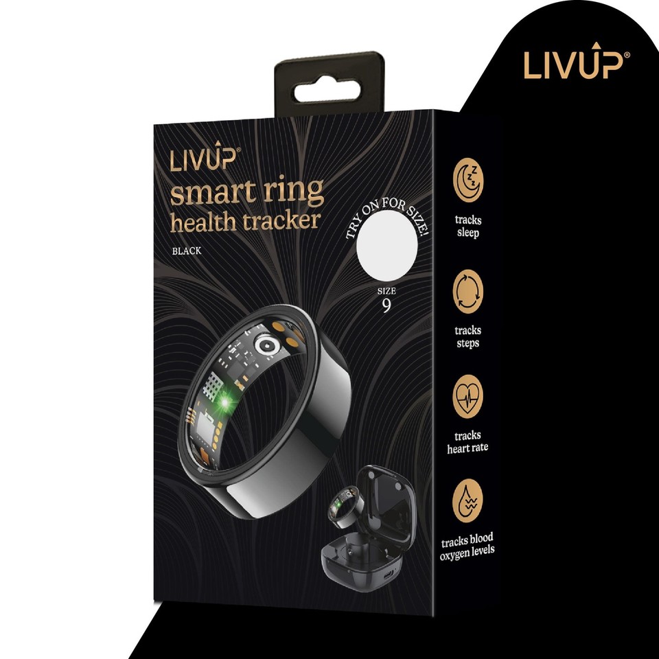LivUp LU-SMTRNG-500 Smart Ring, Health Monitoring, Sleep Tracking ...