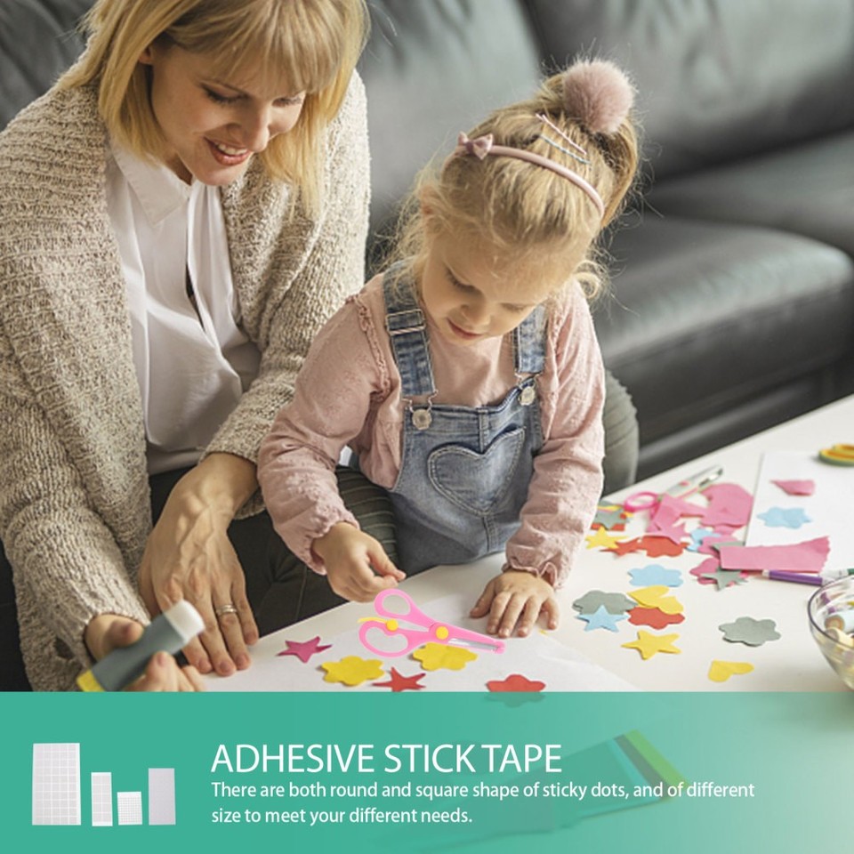 3 Sets Sticky Tape Double Sided Dot Clear Double-sided Adhesive Dots ...