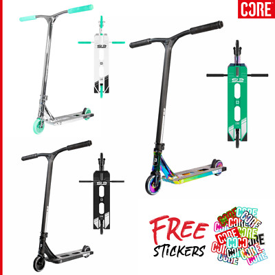 CORE SL2 Pro Stunt Scooter Kick Scooter – Black / NeoChrome / Teal ...