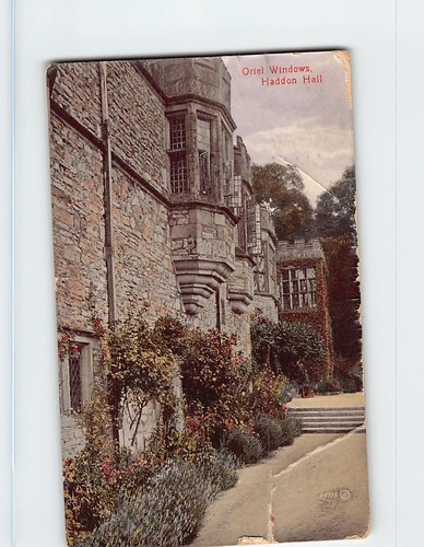 Postcard Oriel Windows Haddon Hall England | eBay