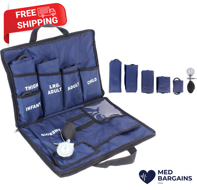 Dixie EMS Aneroid Sphygmomanometer Kit 5 Cuff System Manual Blood ...