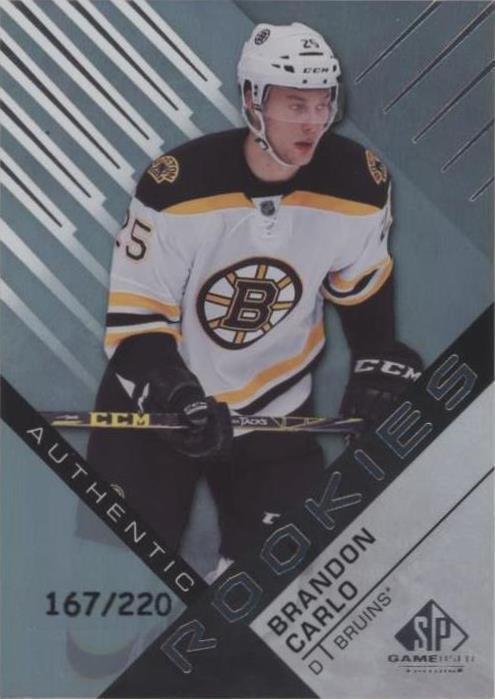 2016-17 SP Game Used - Authentic Rookies Brandon Carlo #112 Rainbow ...