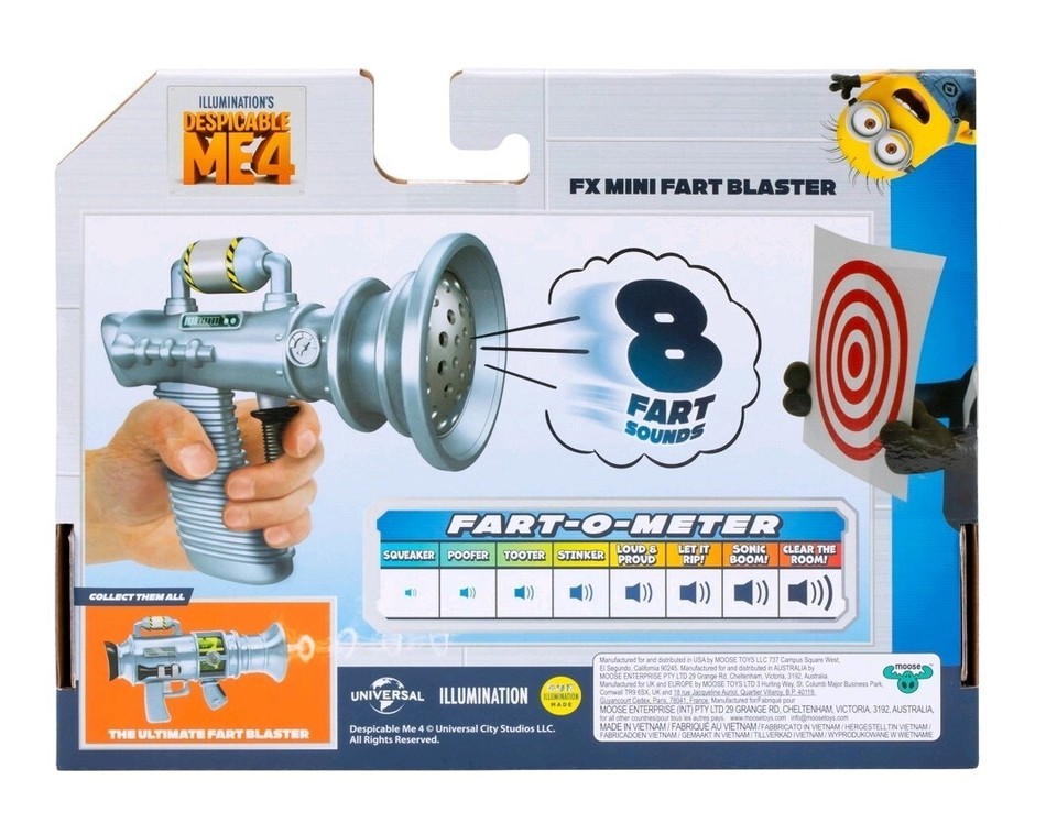 New Minions Despicable Me 4 SFX Mini Fart Blaster For Ages 4 & Up | eBay
