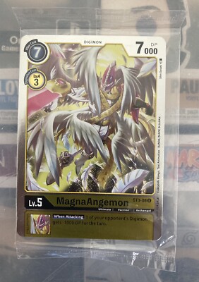 Digimon TCG MagnaAngemon Pre-release Promo BT4 Great Legend ST3-08 ...
