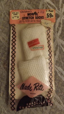 Vtg 60's Girls Made-Rite Morpul Combed Cotton Bobby Socks sz 6-8 NOS ...