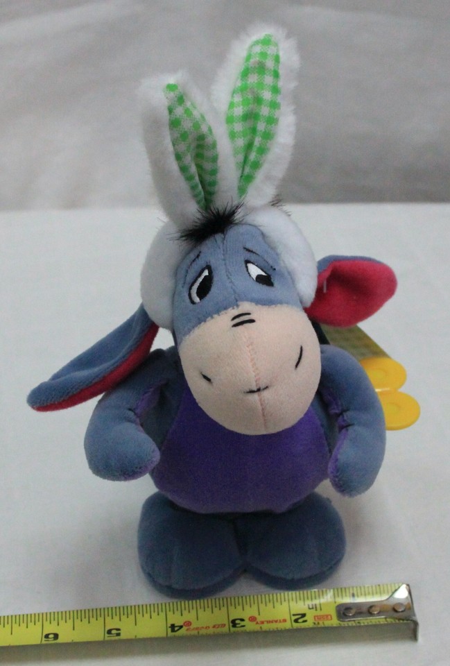 RARE! VTG DISNEY HAPPY HOPPER EEYORE IN BUNNY EARS EASTER WIND-UP TOY 10" NEW | eBay