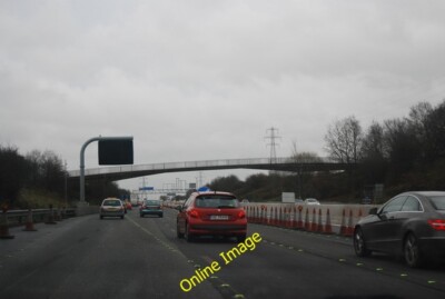 Photo 6x4 Footbridge over the M25 Potters Bar c2013 | eBay