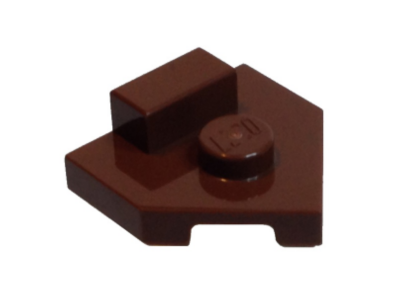 Lego Wedge Plate 2x2 Pentagonal Center Stud & 1x1/2 Raised Tab on Top ...