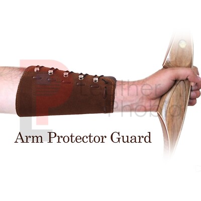 Traditional Archery Leather Arm Guard Forearm Protecting Gear Hunting ...