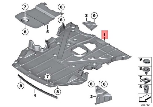 Genuine BMW Z4 E89 Engine Compartment Shielding Front 51757191073 | eBay