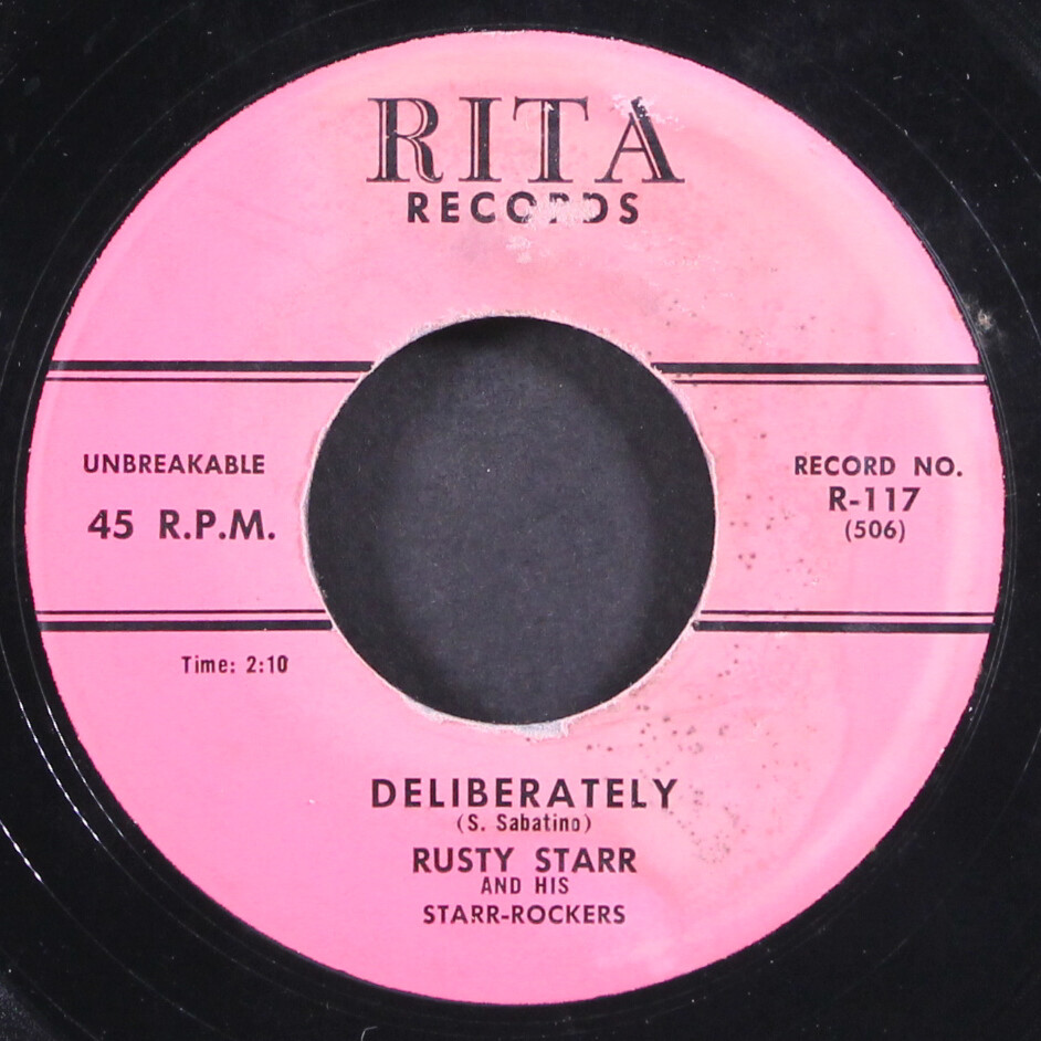 RUSTY STARR: deliberately / papa's pizza pie RITA 7" Single 45 RPM | eBay