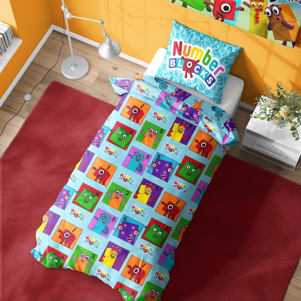 Numberblocks Junior Cot Duvet Cover Official Reversible Bedding Set ...