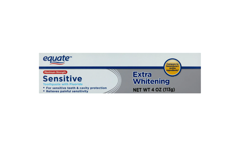 Equate Maximum Strength Sensitive Extra Whitening Toothpaste with ...