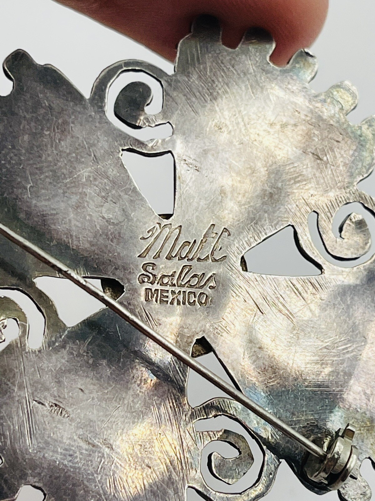 Matl Salas Vintage Mexican Sterling Silver Coral Turq… - Gem