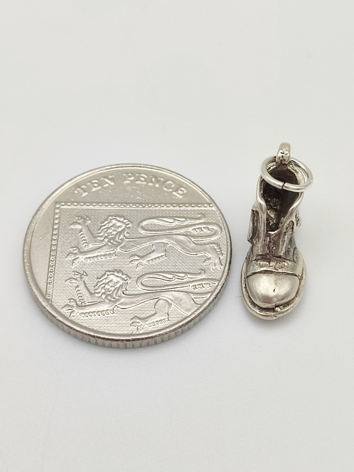 Vintage 925 Sterling Silver Boot Charm Pendant | eBay UK