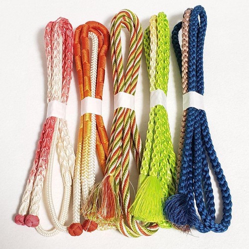 (9772) Obijime 5 Pieces Sold in Bulk Obi Cord Japanese Kimono Japanese ...