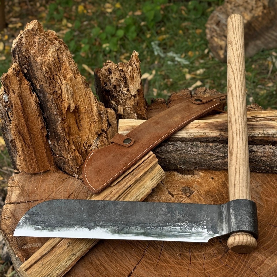 Heavy Duty Large Splitting Froe 10.03in Thick Blade 52100 Steel Timber ...