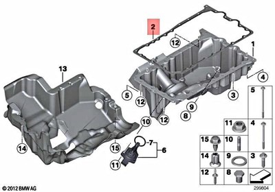 New Genuine BMW Engine Oil Pan Gasket 328i 330i 325i 11137627511 | eBay