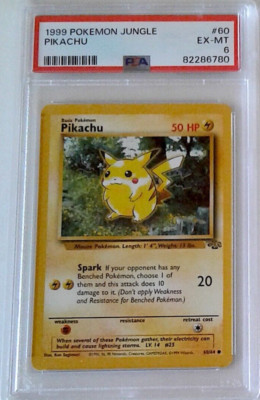 1999 POKEMON PIKACHU PSA 6 RED CHEEKS #60/64 JUNGLE SET | eBay