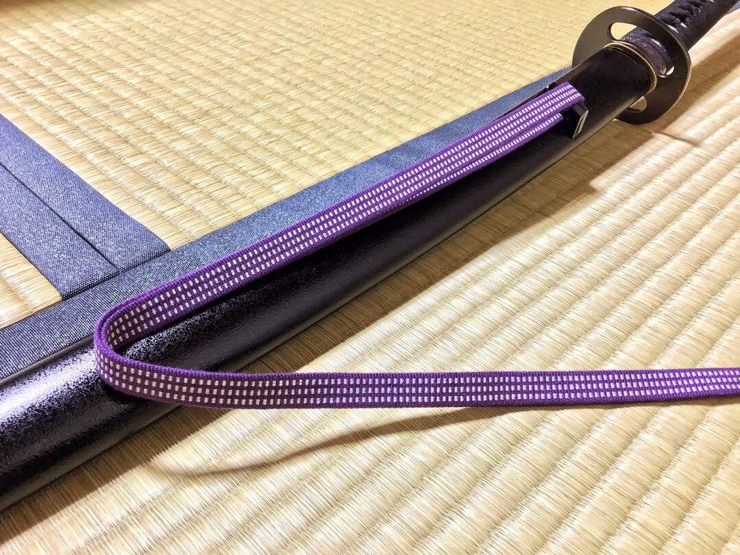 Japanese Sageo Sword Cord Sanada-himo Japan Made 94.4in/240cm purple ...