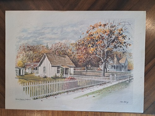 Stan Haring Art Print Herbert Hoover Birthplace VINTAGE West Branch ...