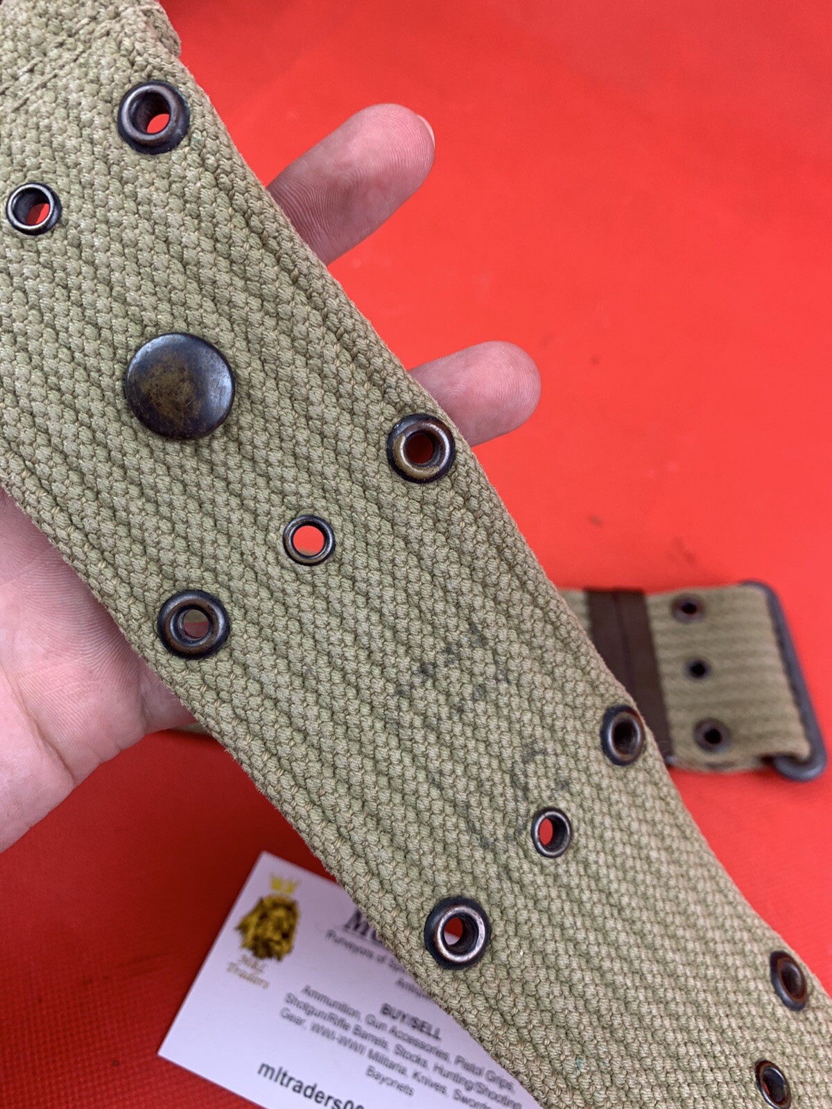 Original WW2 US M1936 Pistol Belt USGI Webbed Belt Field Gear European ...