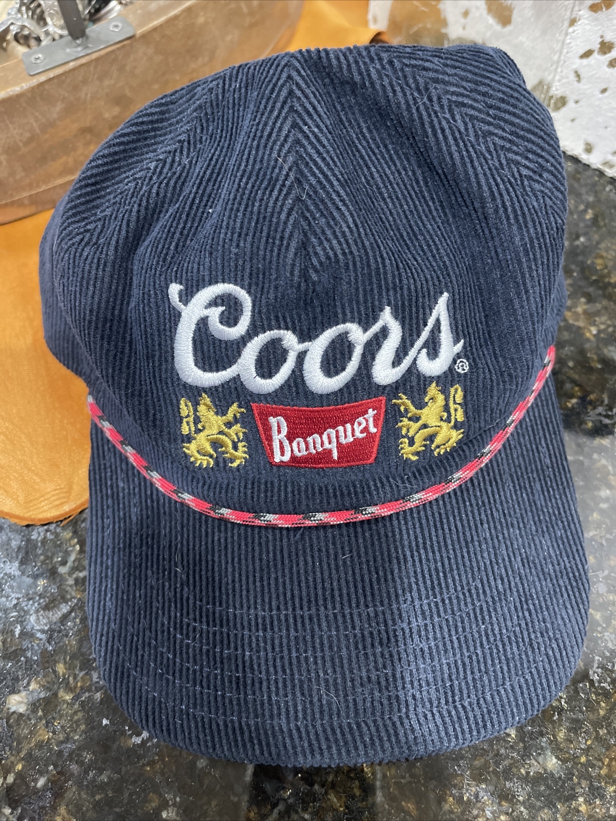 Coors Hat Banquet Blue Navy Red Rope Corduroy Snapback Retro Vintage ...