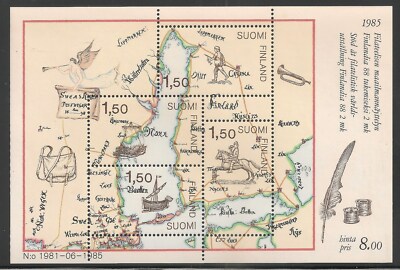Finland #728 M/S VF MNH - 1985 1.50m to 1.50m Postal Map, 1698 | eBay