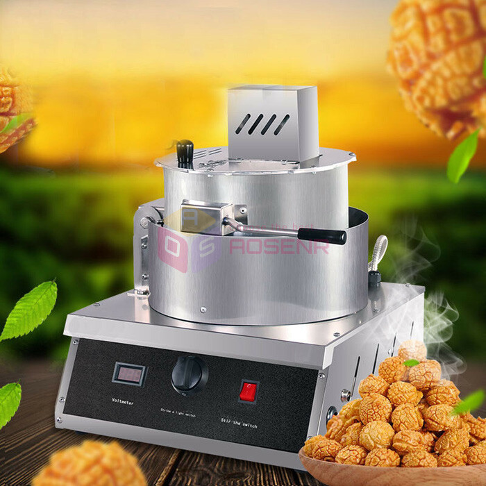 Automatic Gas Popcorn Making Machine Single Pot Spherical Popcorn Maker ...