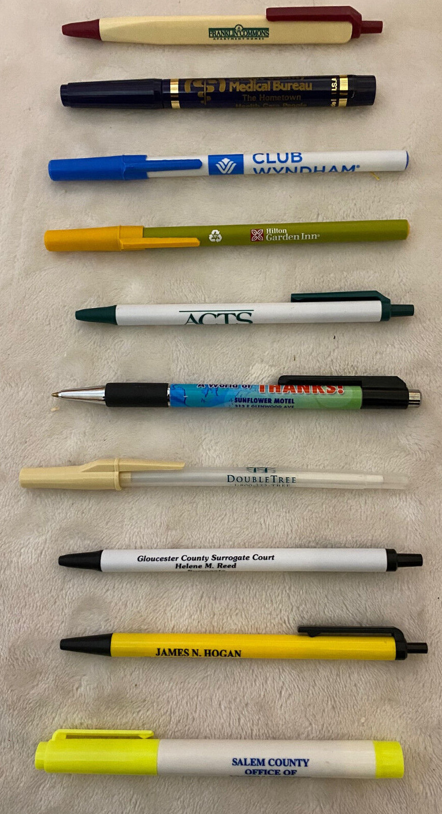Choose Hospitality & Service Advertising BallPoint Pens: Hilton, VFW ...