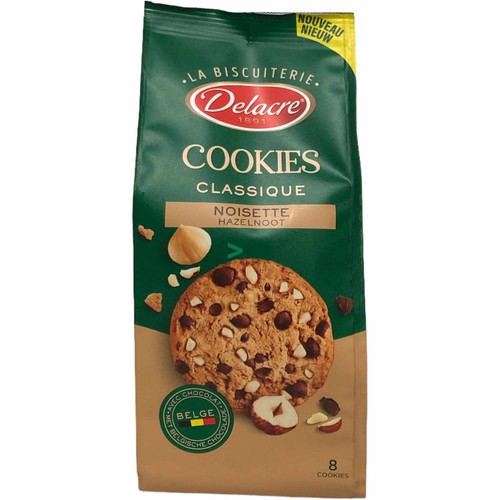 Delacre Cookies Kekse mit Schokoladen und Haselnussstückchen 136g MHD ...