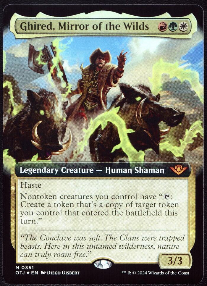 Ghired, Mirror of the Wilds - 351 Extended Foil MTG OTJ | eBay