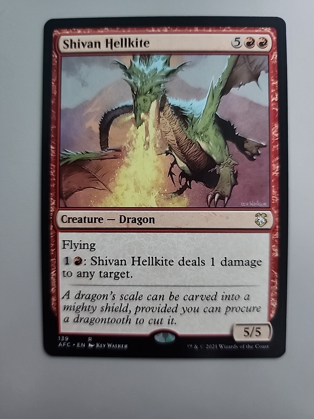 MTG Shivan Hellkite Commander: Adventures in the Forgotten Realms 139 ...
