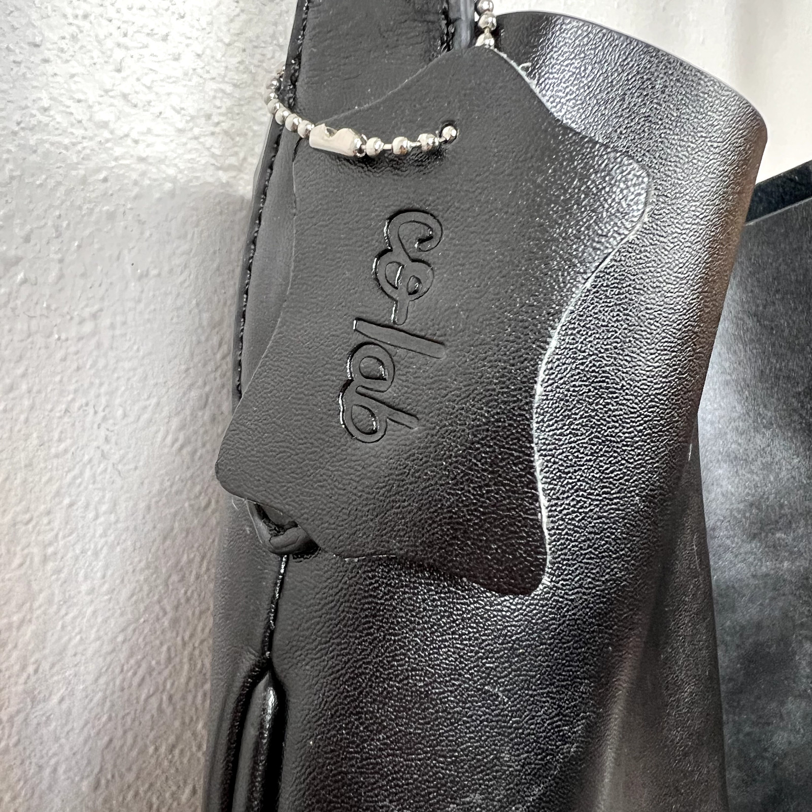 Co-Lab COLAB Black Leather Tote Crossbody Bag Removab… - Gem