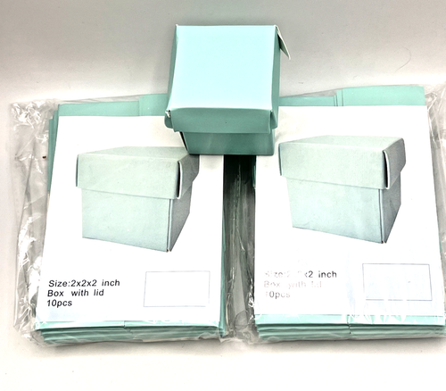 29 pc Pack of 2X2x2 inch Blue Gift Box with Lid Paper | eBay
