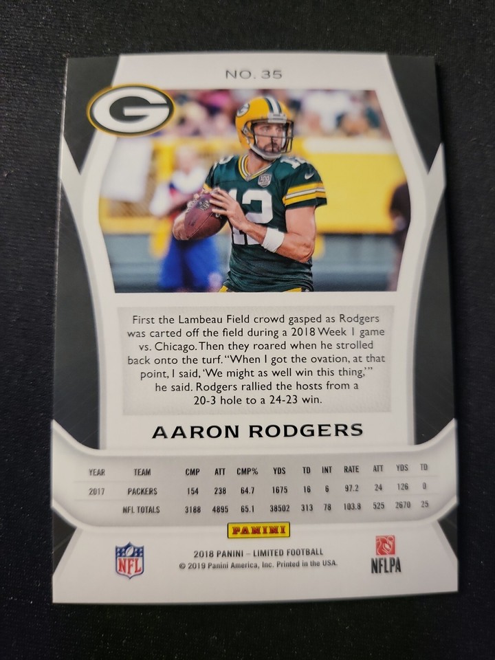 2018 Limited Aaron Rodgers card #35 | eBay