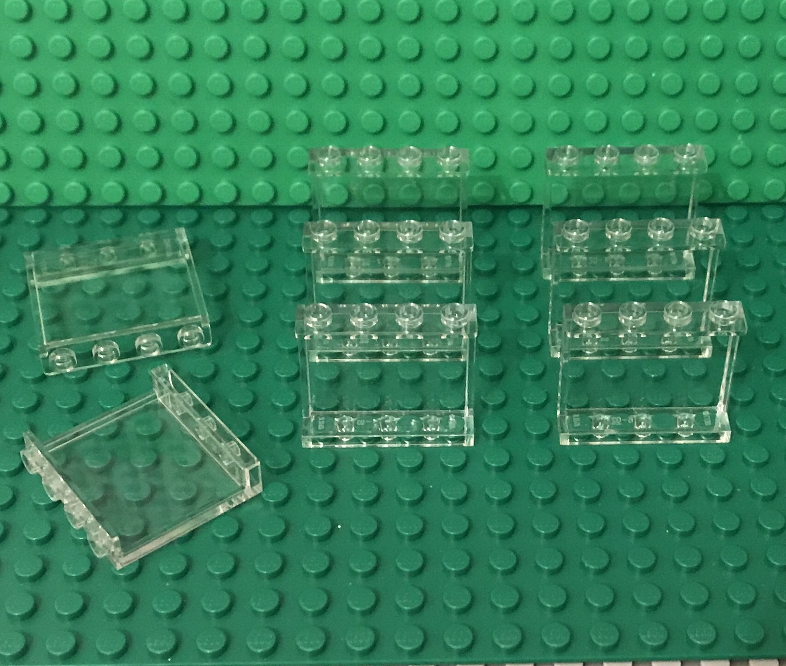 Lego 8 Trans-clear 1x4x3 Panel W/ Side Support,hollow Studs,wall ...