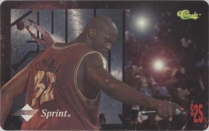1995 Classic Sprint Shaquille O'Neal Phone Cards - Shaquille O'Neal $25 ...