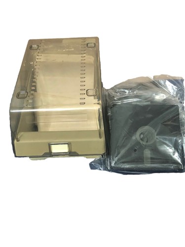 5.25" Floppy Disk Storage Box Case Holder w/ Two Packs Of Sealed Disks ...
