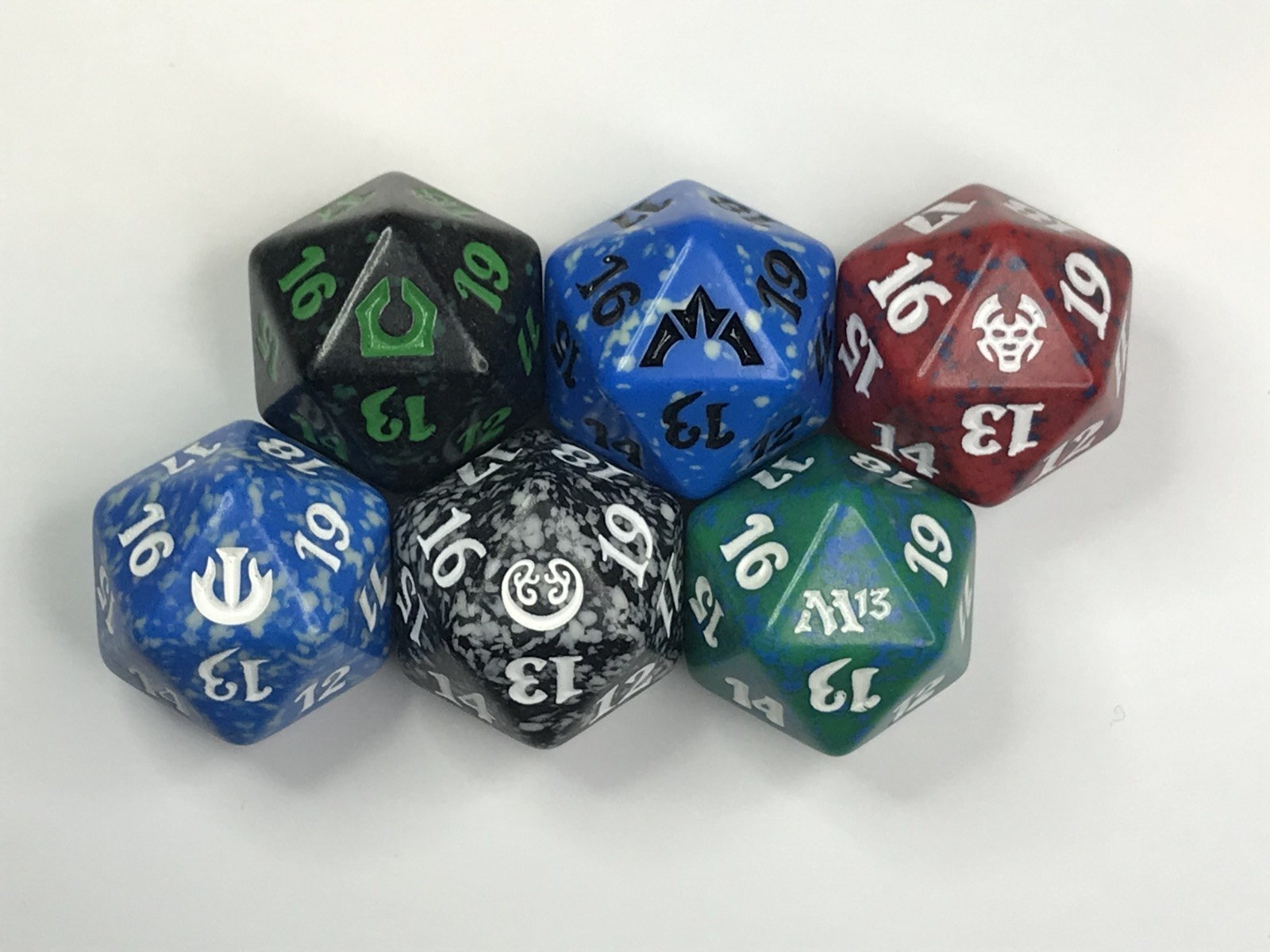 6 mtg Spindown Dice - Game Dice - d20 life counter Magic Dice | eBay