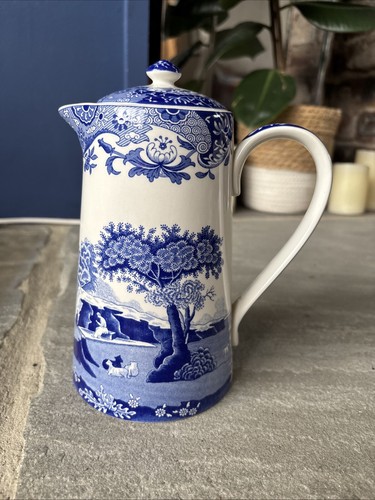 Spode Blue Italian Hot Water Jug With Lid 8” Tall | eBay