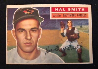 1956 Topps Baseball Card Hal Smith #62 NRMT Range White Back O/C CF | eBay