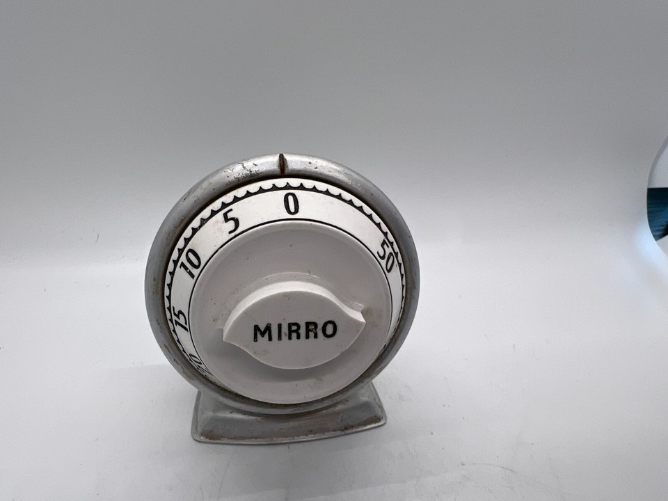 Vtg 60s MCM Robert Shaw MIRRO Aluminum METAL 60 Minute Kitchen Timer ...