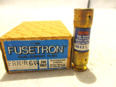 NEW BOX OF 10 BUSSMANN FUSETRON FRN-R-6-1/4 6-1/4 A/AMP FUSE | eBay