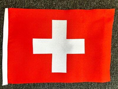 PACK OF 4 SWITZERLAND MINI FLAG small 9"x6" GREAT FOR CRAFTS Swiss ...